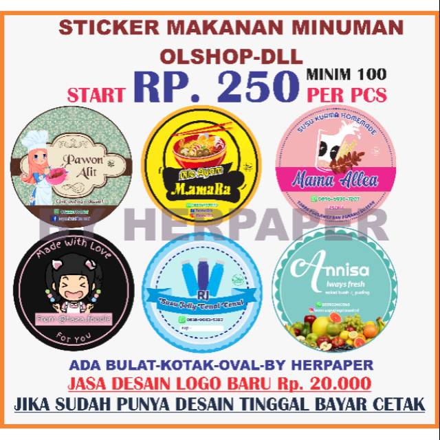 Jual STICKER LOGO MAKANAN- MINUMAN- LOGO MAKANAN. LOGO MINUMAN. LOGO ...