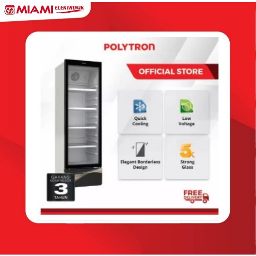Jual Showcase Polytron SCN237 / Display Cooler Polytron SCN 237 4Rak ...