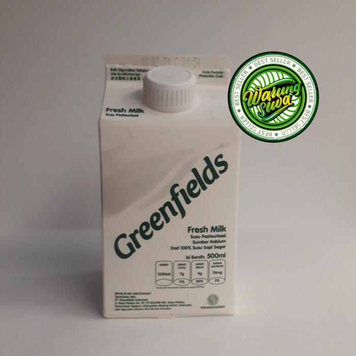Jual greenfields fresh milk full cream 500 ml | Shopee Indonesia