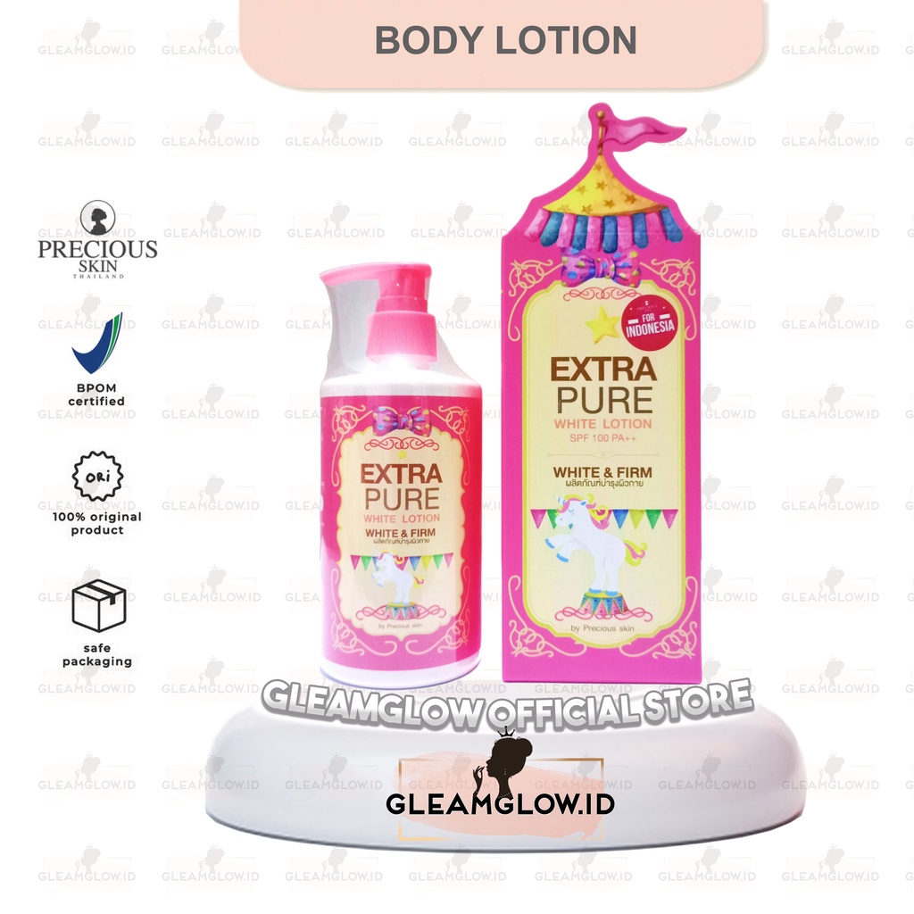 Jual EXTRA PURE SPF100 PA+++ WHITENING BODY LOTION WHITE AND FIRM BY ...