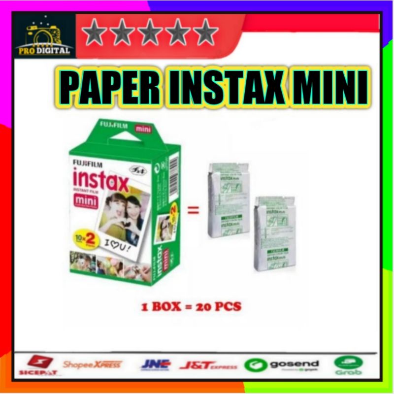 Jual Fujifilm Instax Mini Paper Plain Twinpack Refill 2x10 Sheets (EXP ...