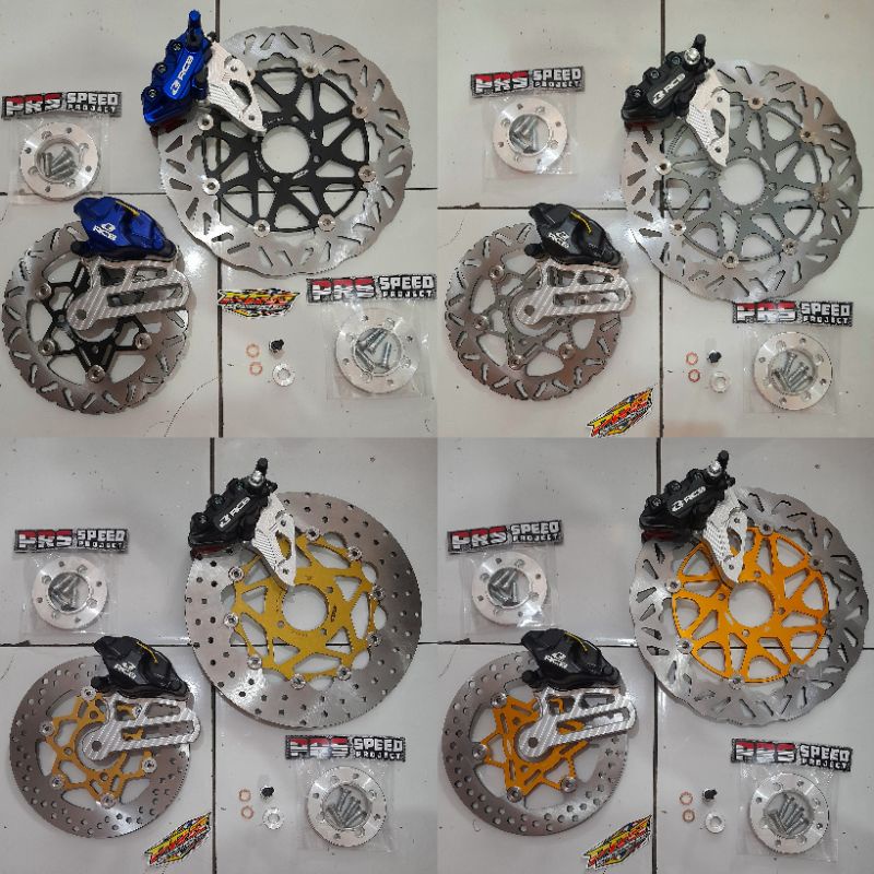 Jual paket kaliper rcb braket disc psm depan belakang satria 2tak 300mm tinggal pasang piringan ...