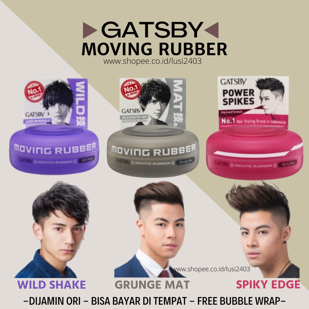 Jual Gatsby Moving Rubber 80g Hair Wax Rambut | Shopee Indonesia