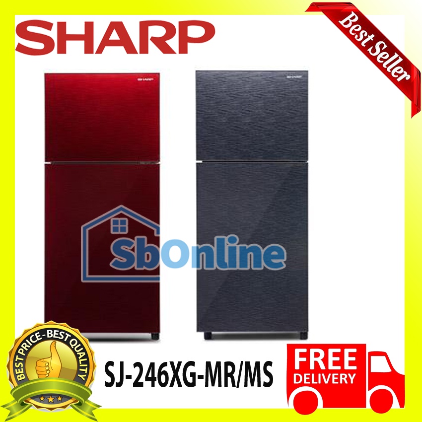 Jual SHARP Kulkas 2 Pintu SJ 246XG (MR/MS) | Shopee Indonesia