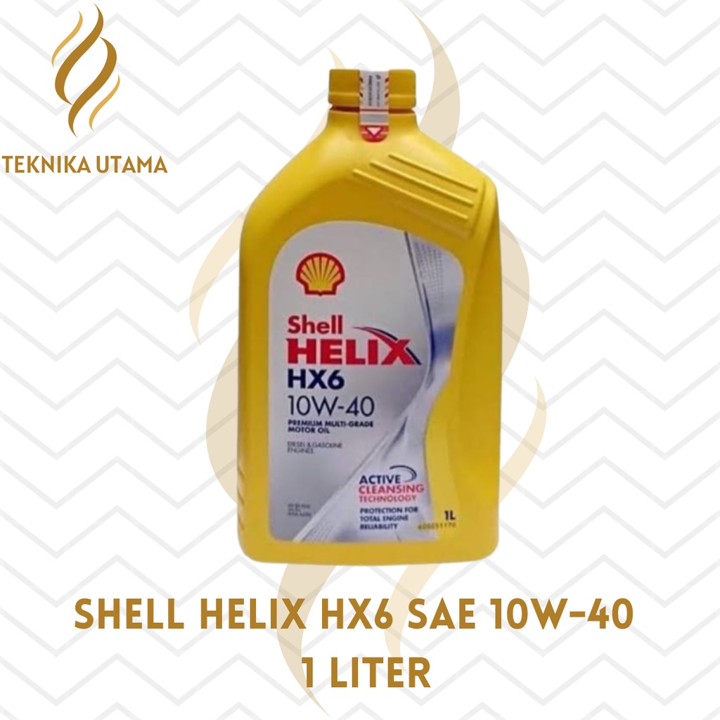 Jual OLI MESIN SHELL HELIX HX6 SAE 10W-40 1 LITER | Shopee Indonesia