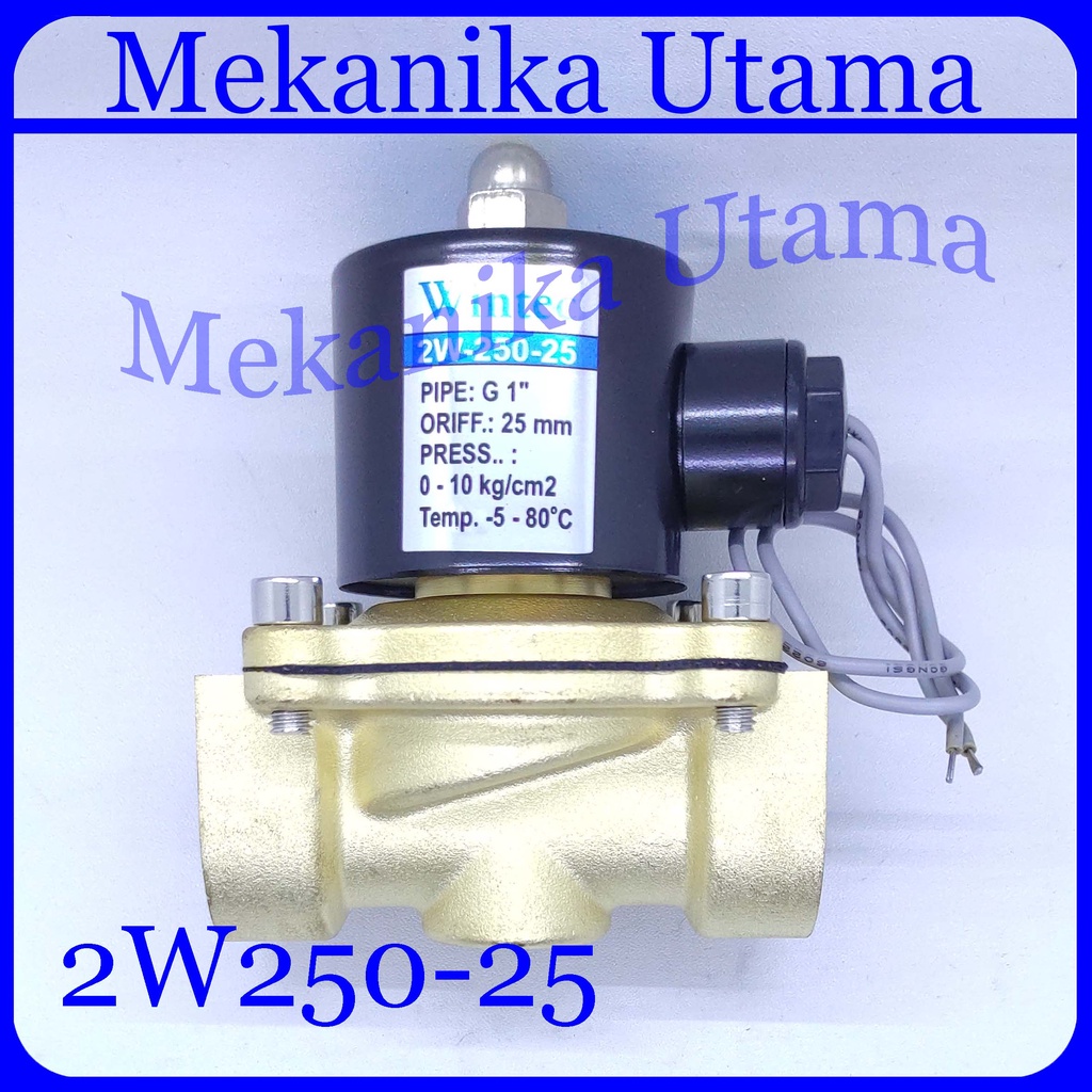 Jual 2W250-25 /UW25: 1"; 2 Way Solenoid Valve Kuningan NC; Keran Otomatis | Shopee Indonesia