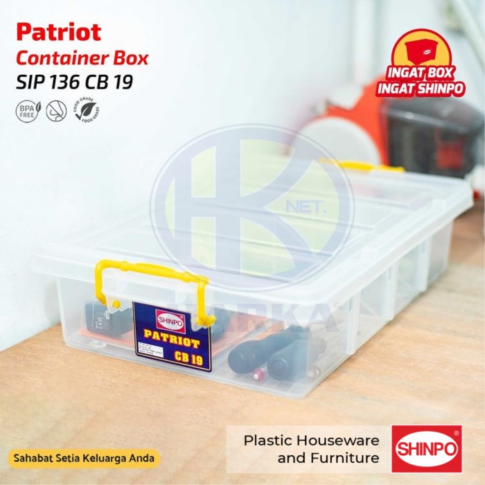 Jual PATRIOT CONTAINER BOX 19 LITER | Kontainer Boks Sekat 4 ...