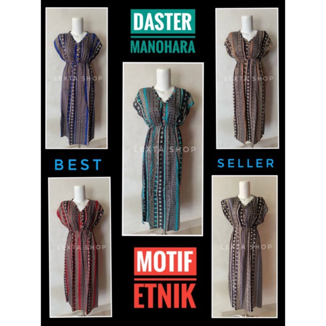 Jual Daster Manohara Panjang Motif Etnik (Pilih Warna & Motif) | Shopee ...