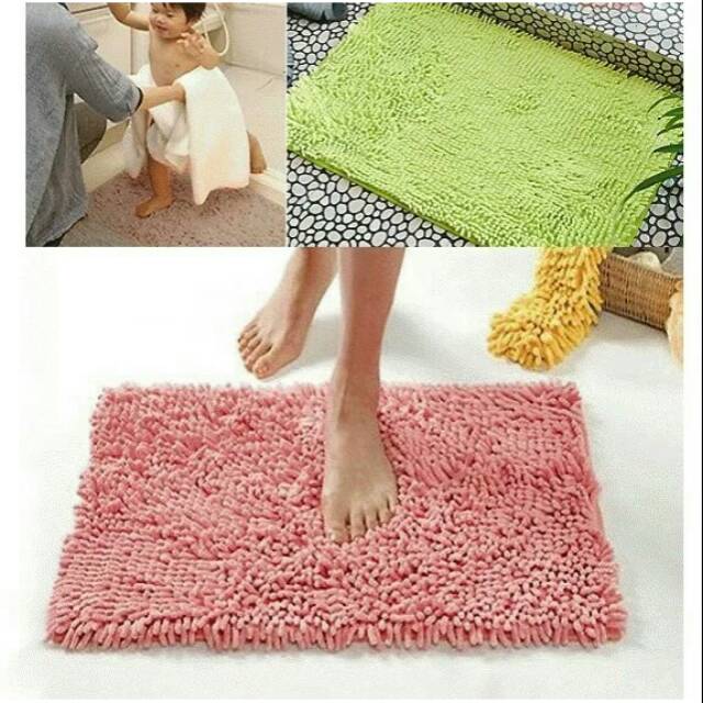Jual Keset Cendol Microfiber - 40 x 60 cm Alas Kaki Anti Slip Matt Mat ...