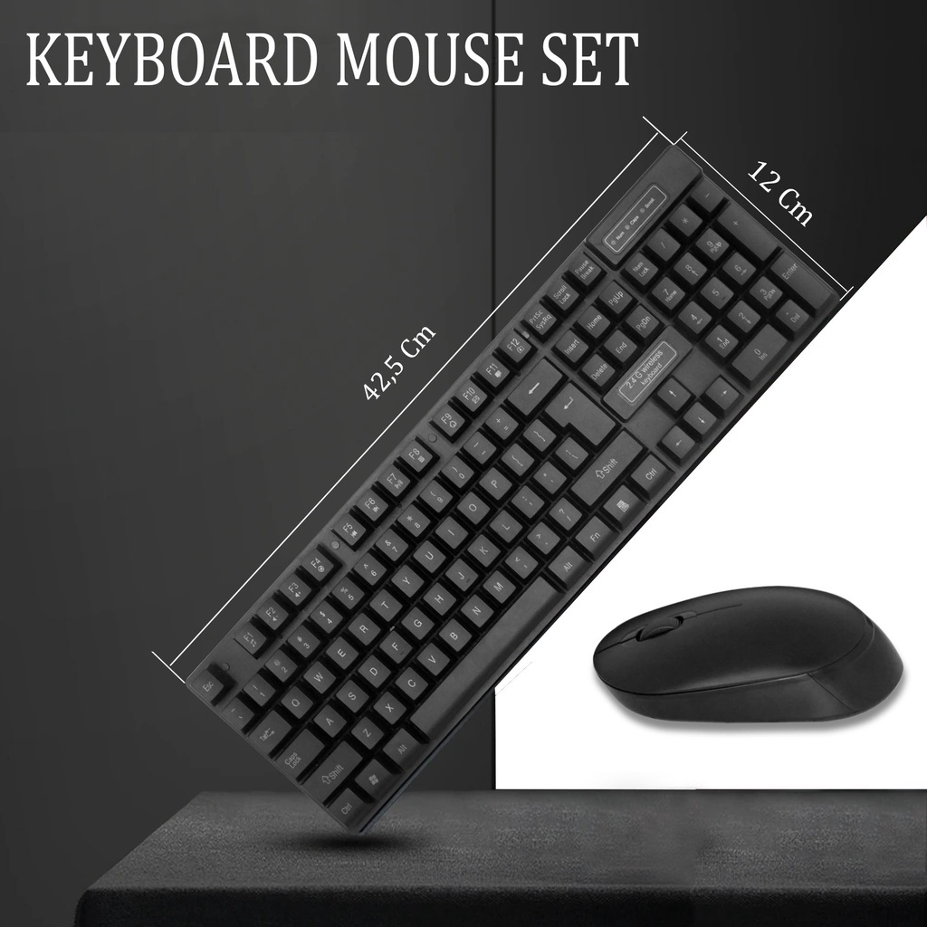 Jual Keyboard & Mouse Set Wireless Bluetooth Komputer Laptop Notebook ...