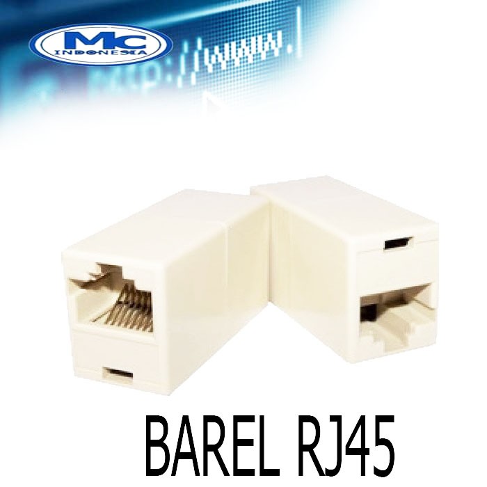 Jual Barrel / Barel Konektor RJ45 / Penyambung Dua Konektor RJ 45 UTP ...