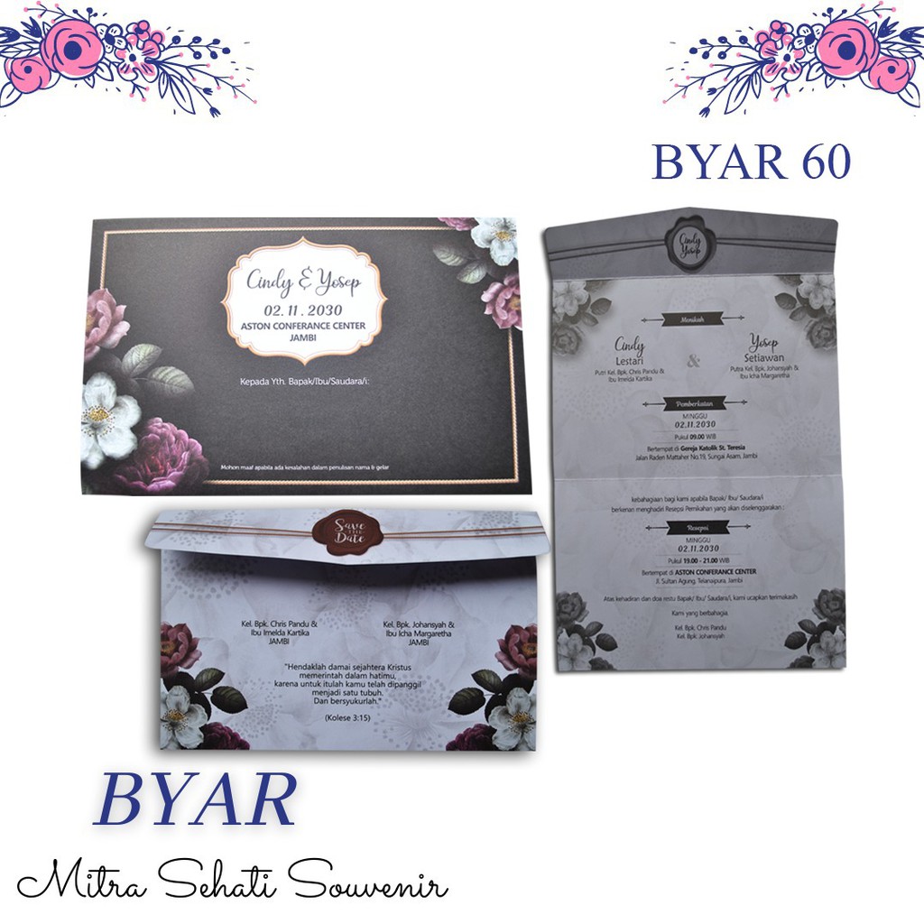 Jual Blangko undangan atau kertas undangan pernikahan merek BYAR 60 ...