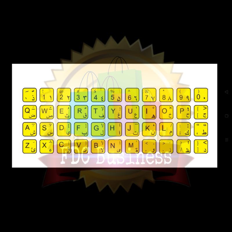 Jual sticker keyboard arabic+latin anti pudar waterproof lembaran ...