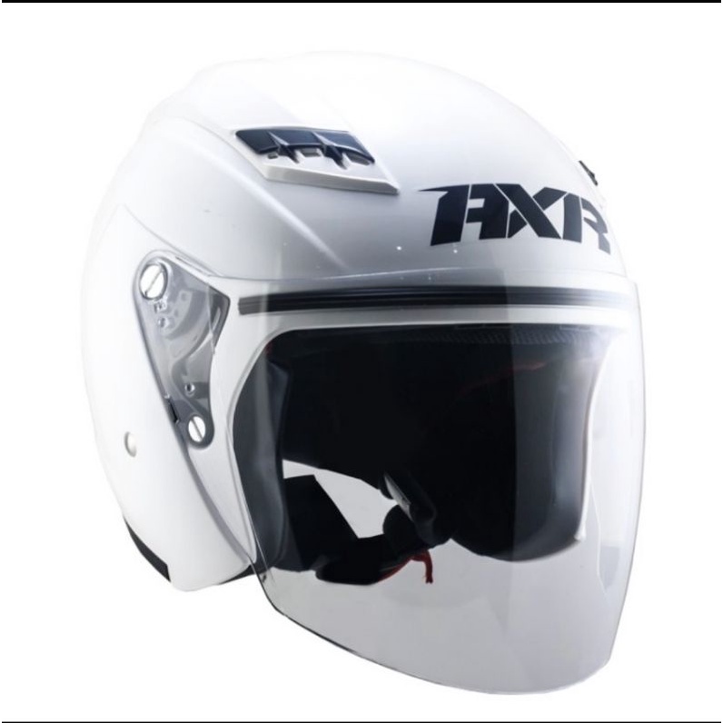 Jual Helm AXR half face polos hitam/putih | Shopee Indonesia