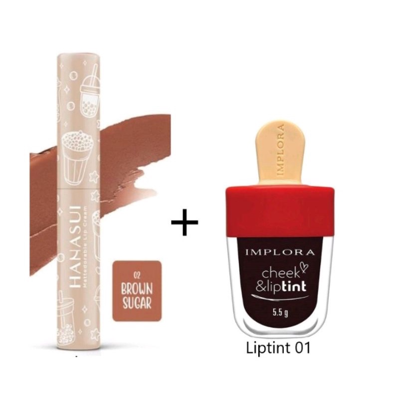 Jual ⭐SHASYA⭐HANASUI BOBA MATTEDOREBLE BROWN SUGAR LIP CREAM LIP TINT ...