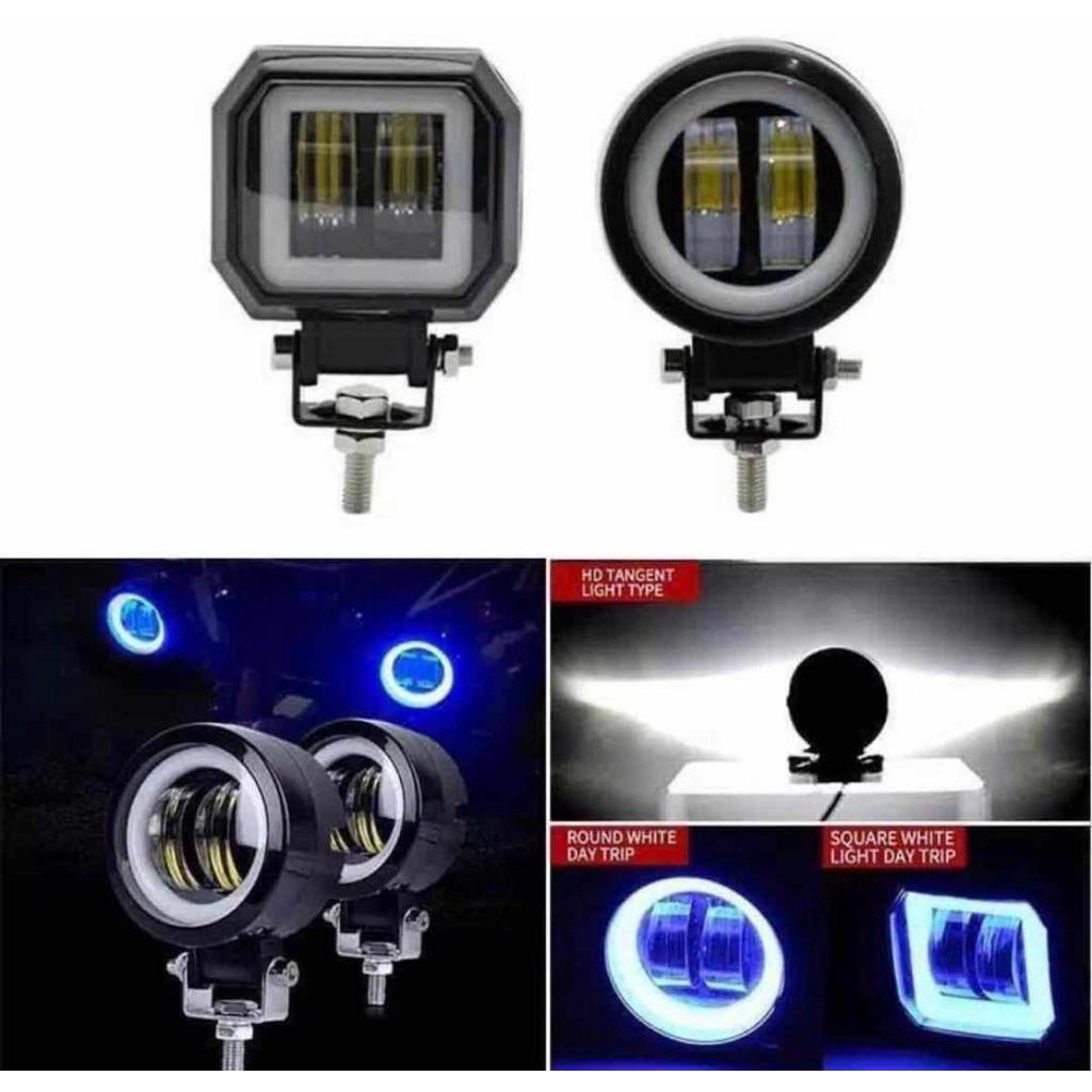 Jual Lampu Tembak Daymaker MINI 2 LED Lampu Model Kotak dan Bulat ORI ...
