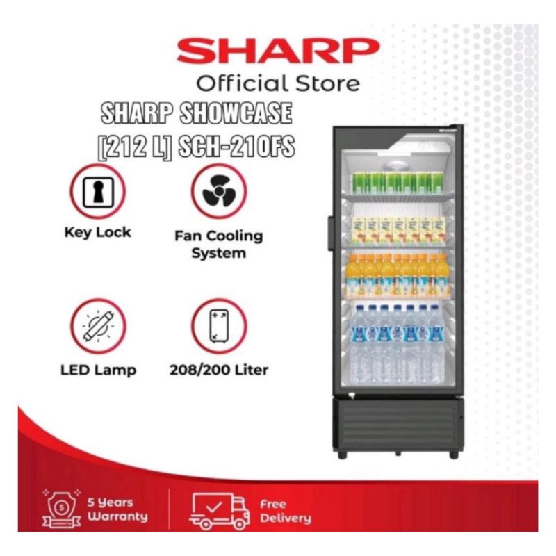 Jual Showcase Sharp SCH-210FS 200L | Shopee Indonesia
