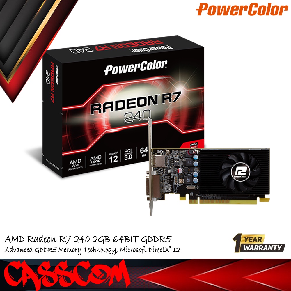 Jual VGA POWER COLOR R7 240 2GB DDR5 | Shopee Indonesia