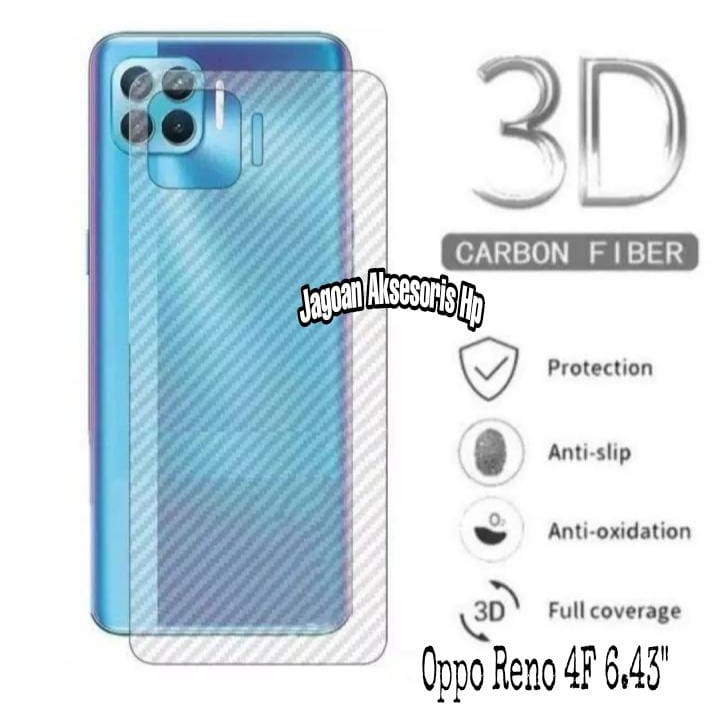 Jual GARSKIN Sticker Carbon Oppo Reno 4F 6.43 Inchi Skin Carbon ...