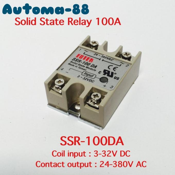 Jual FOTEK SSR 100A SSR-100-DA Solid State Relay DC-AC 220V Contact ...