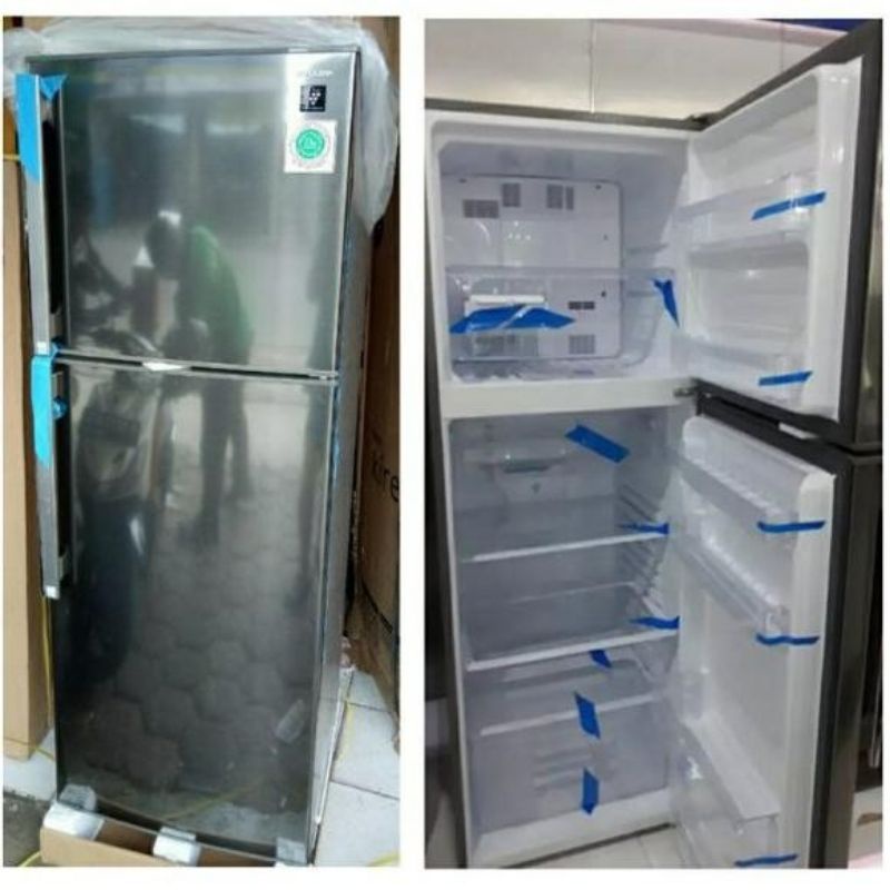 Jual KULKAS SHARP SJ-420GP-SD LEMARI ES 2 PINTU SILVER GARANSI RESMI ...