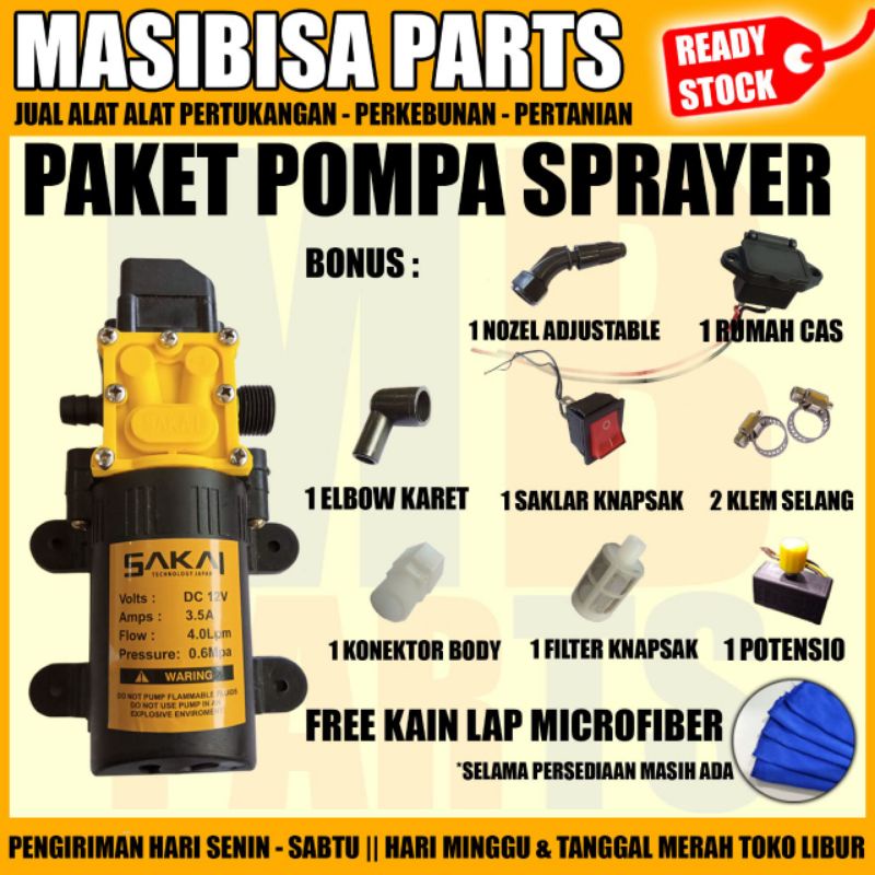 Jual Paket Pompa Tangki Sprayer Elektrik / Tangki Knapsak | Shopee ...
