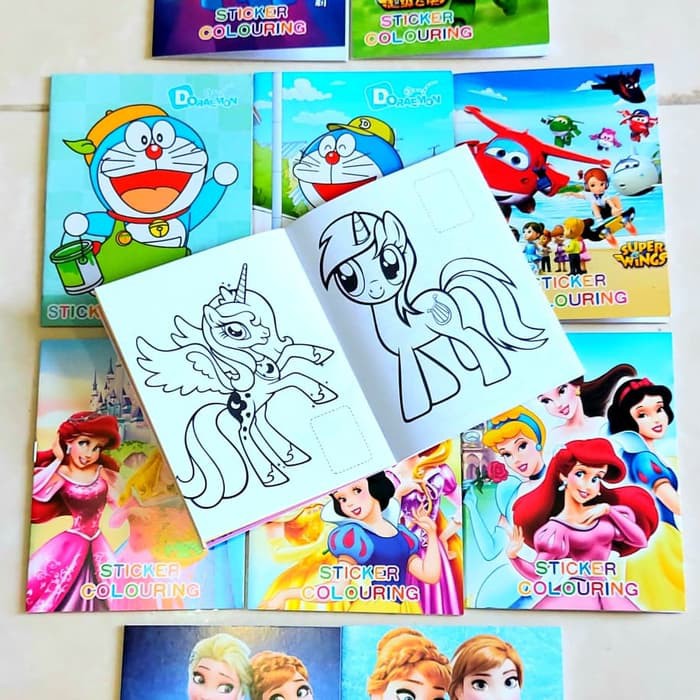 Jual Buku Mewarnai Anak Coloring Book 10x14 cm Bonus Sticker | Shopee ...