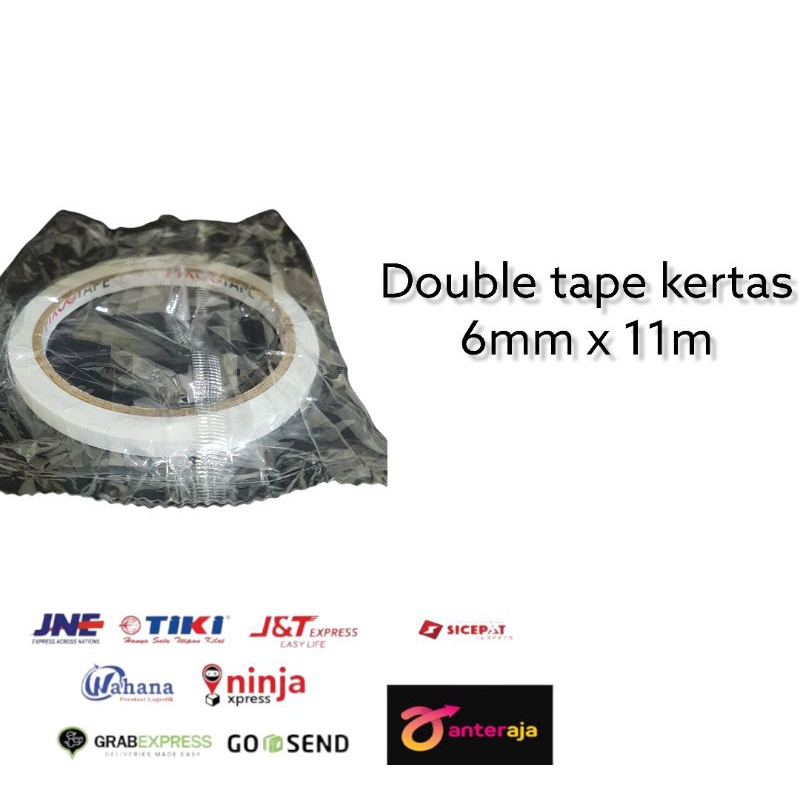 Jual Double tape kertas murah 6mm x 11m, kualitas kenko | Shopee Indonesia