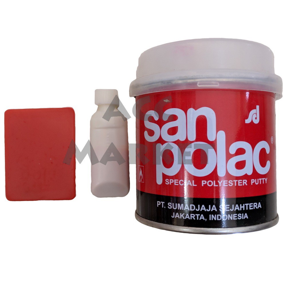 Jual Dempul Putty Sanpolac 250G Besi Logam Plastik | Shopee Indonesia