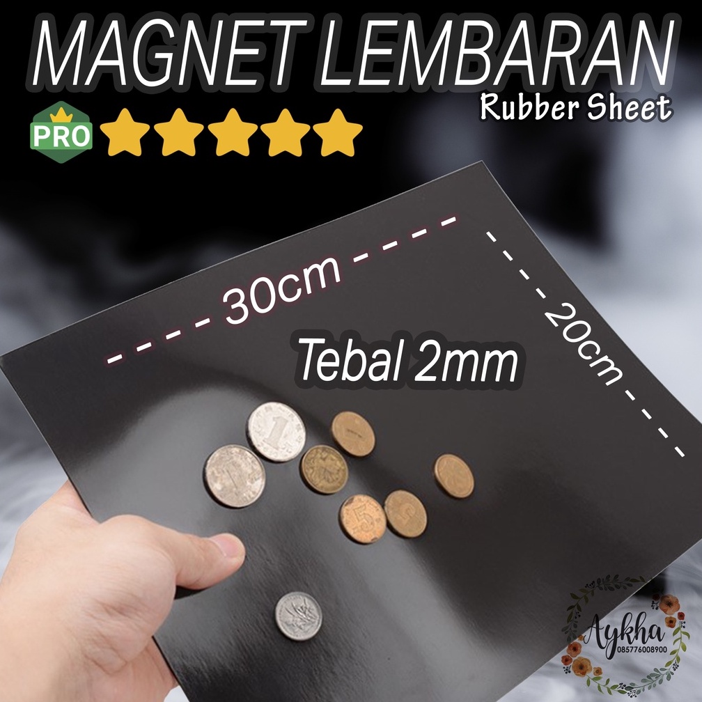 Jual Magnet Sheet Lembaran Karet Kulkas Body Mobil Ukuran HVS A4 30cm x ...