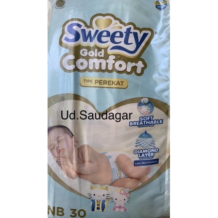 Jual Sweety Gold Comfort New Born NB 30 Popok Perekat Bayi Baru Lahir ...