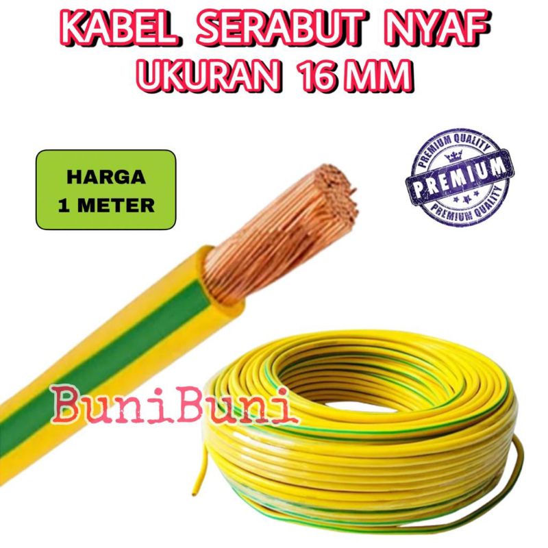 Jual Kabel Listrik Serabut NYAF 16MM / Kabel Fleksibel Grounding 16MM / KABEL AKI MOBIL 16 MM ...