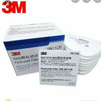 Jual 3M Particulate Filter 5N11, N95 Respiratory Protection (10pcs ...