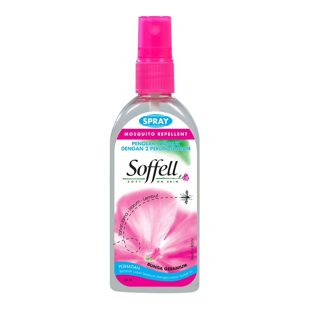 Jual Soffel Anti Nyamuk Spray Bunga Geranium 80 mL | Shopee Indonesia
