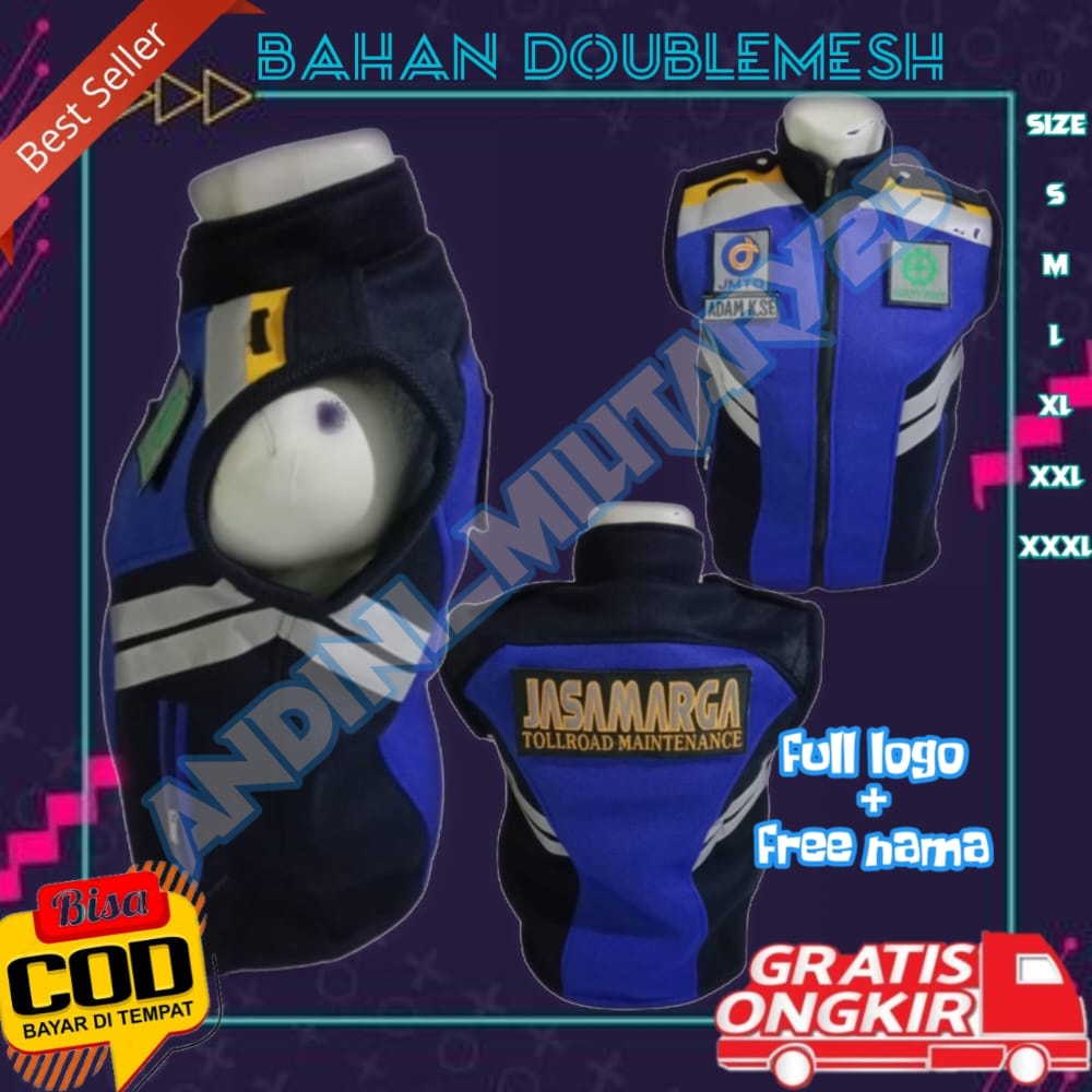 Jual Rompi Jasamarga / Rompi Jasamarga Terbaru / DOUBLEMESH Tebal ...