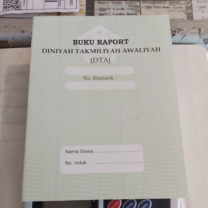 Jual buku rapot DTA diniyah takmiliyah awaliyah 12 halaman | Shopee Indonesia