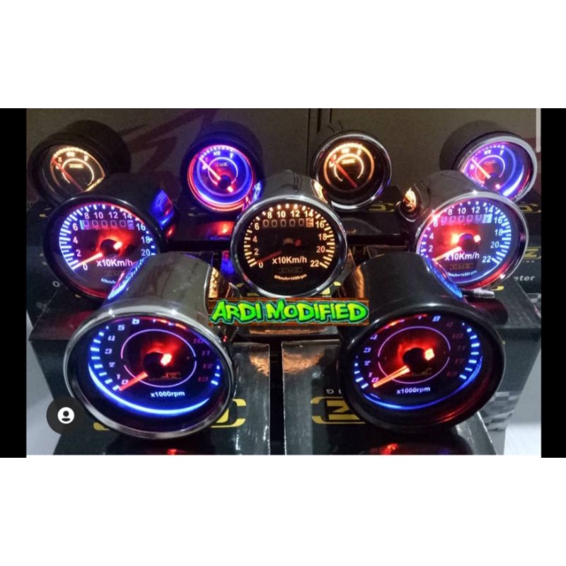 Jual speedometer spidometer tacho led rpm universal | Shopee Indonesia