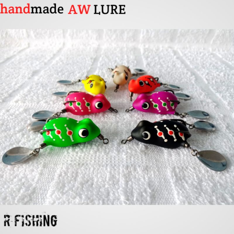 Jual SOFT FROG 3,5CM DOUBLE BLEAD AW LURE | UMPAN PANCING CASTING IKAN GABUS DAN TOMAN | UMPAN ...