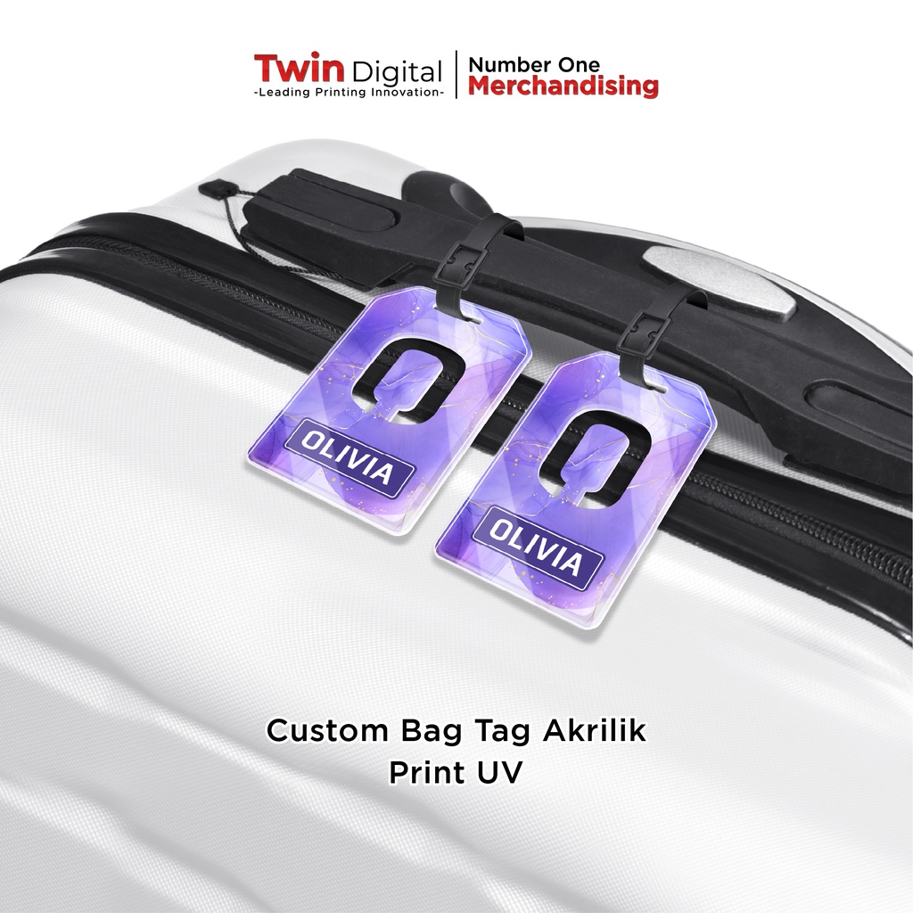 Jual Twindigital Custom Luggage Tag Akrilik Gantungan Label Nama Tas ...
