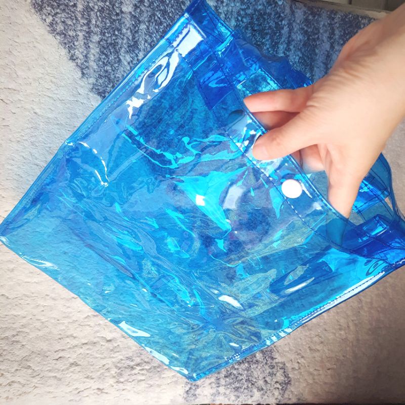 Jual Tote bag pvc transparent, clear pvc bag, tas totebag plastik ...