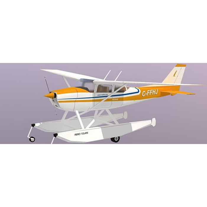 Jual DIY Miniatur Papercraft Pesawat Cessna 172 Skyhawk Floatplane ...