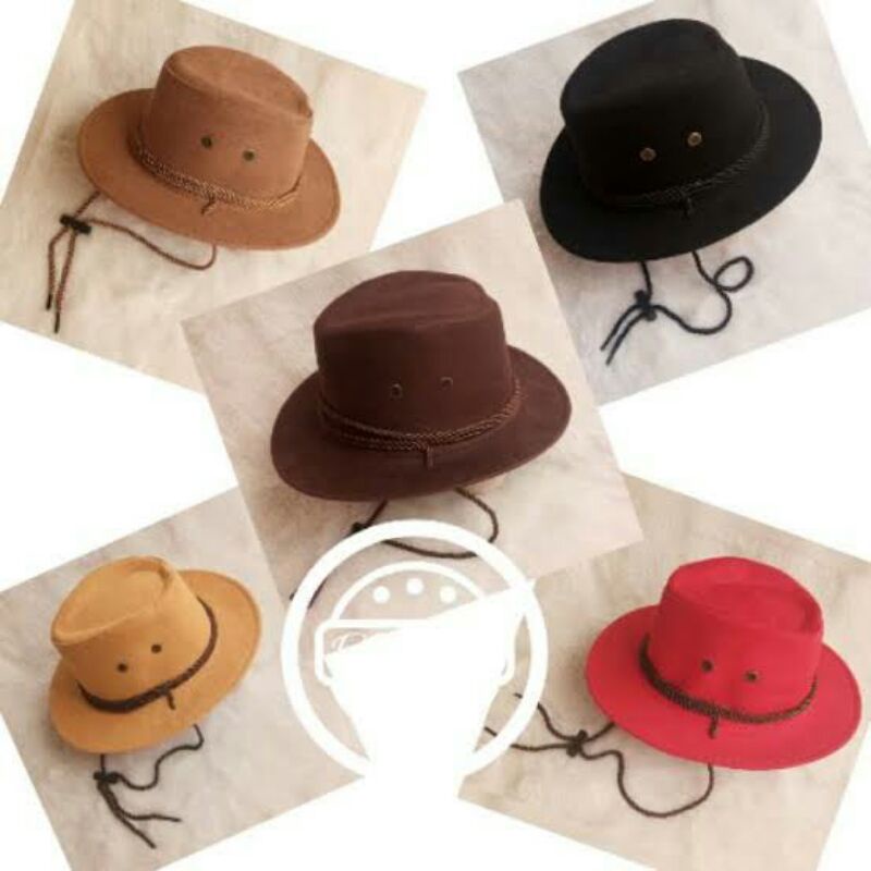 Jual Topi Koboy Daun Pendek Semi Kulit Original | Shopee Indonesia