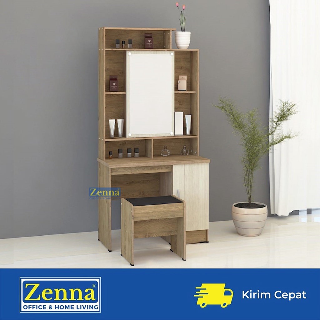 Jual Zenna Meja Rias Kirana / meja makeup / meja rias | Shopee Indonesia