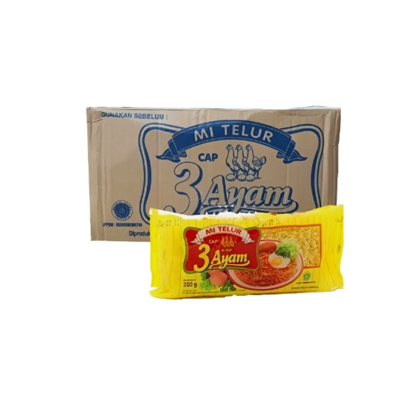 Jual Mie Telor Kuning Cap 3 Ayam (1 Dus isi 20 Pcs) | Shopee Indonesia