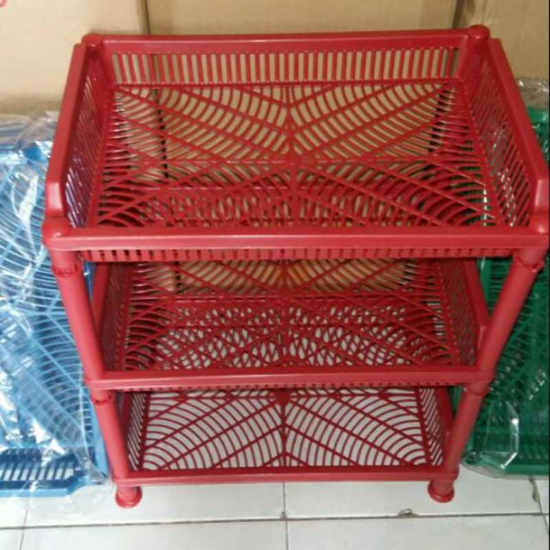 Jual RAK PLASTIK SUSUN 3 SERBAGUNA/RAK BAKSO/RAK PLASTIK | Shopee Indonesia