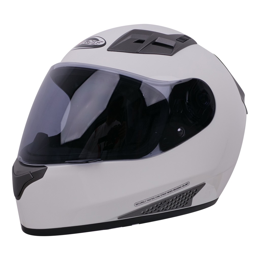 Jual Cargloss NS1 Helm Full Face - Super Whity White | Shopee Indonesia
