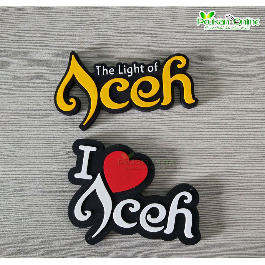Jual Souvenir Kulkas I Love Aceh - The Light Of Aceh | Shopee Indonesia