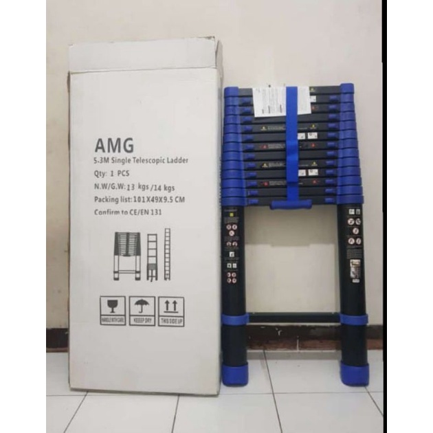 Jual tangga single 5.3M telescopic merk AMG | Shopee Indonesia