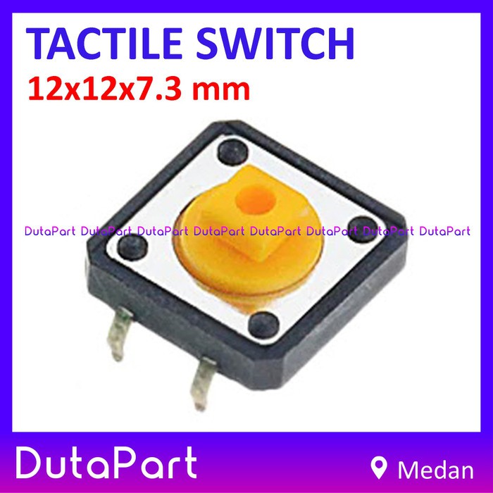 Jual Tactile Switch Push Button 12x12x7.3 mm 12x12 Tanpa KeyCap ...