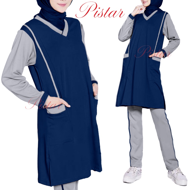 Jual Baju Zumba Setelan Tunik Wanita Muslim Olahraga Senam Panjang ...